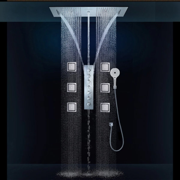 Fontanashowers Faenza Matte Black Remote Controlled Thermostatic Led